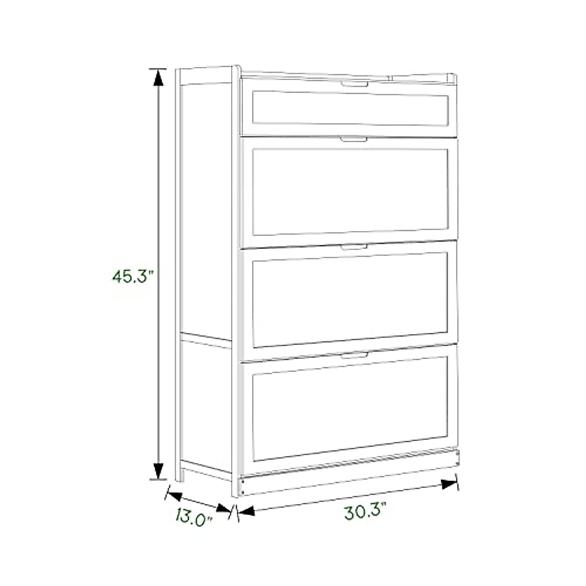 MoNiBloom 7 Tier Shoe Rack, Bamboo Shoes Heels Sneakers Storage Cabinet Organizer with Pull-Down Doors for 26-30 Pairs Entryway Hallway Living Room, Brown