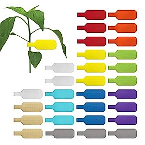 Plant Labels by Wrap-It Storage - Garden Labels (30-Pack) Multi-Color - Waterproof Garden Markers and Plant Name Tags for Indoor Outdoor Use in Herb Gardens or Potted Plants for Identification