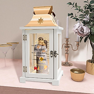 10th Wedding Anniversary Lantern, Best 10th Anniversary Wedding Gifts for Couple Parents Wife Husband Tin 10 Years of Marriage for Him Her, Unique 10th Wedding Ideas