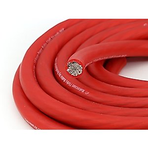 KnuKonceptz Kolossus Flex Kable OFC 0 Gauge Power Wire Copper Cable Red (20 ft) 1/0 AWG