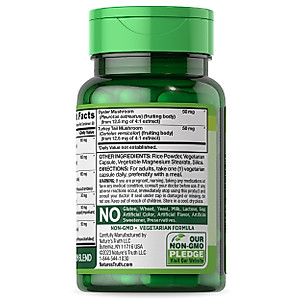 Nature's Truth Mushroom Complex Capsules | 60 Count | Full Spectrum Complex of Super 8 Mushrooms | Non-GMO, Gluten Free Supplement