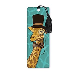 Dimension 9 3D Lenticular Bookmark with Tassel, Giraffe Monocle (LBM421)