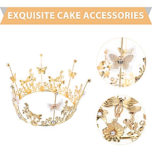 Toyvian 1pc Birthday Cake Decoration Female Birthday Accessory Crown Women Wedding Headdress Crafts for Wedding Party Children's Table Decoration Birthday Bridal Headdress