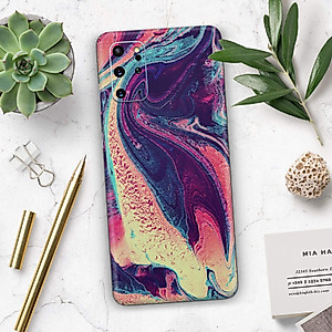 DesignSkinz Liquid Abstract Paint Remix V15 Protective Vinyl Decal Wrap Skin Cover Compatible with The Samsung Galaxy S20 (Screen Trim & Back Glass Skin)