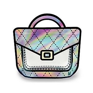 Bulk Gift Bags for Kids Birthday Party Supplies - Goodie Bag for Candy, Food, Snacks or Favors with Resealable Ziplock Seal (Holo L 20)