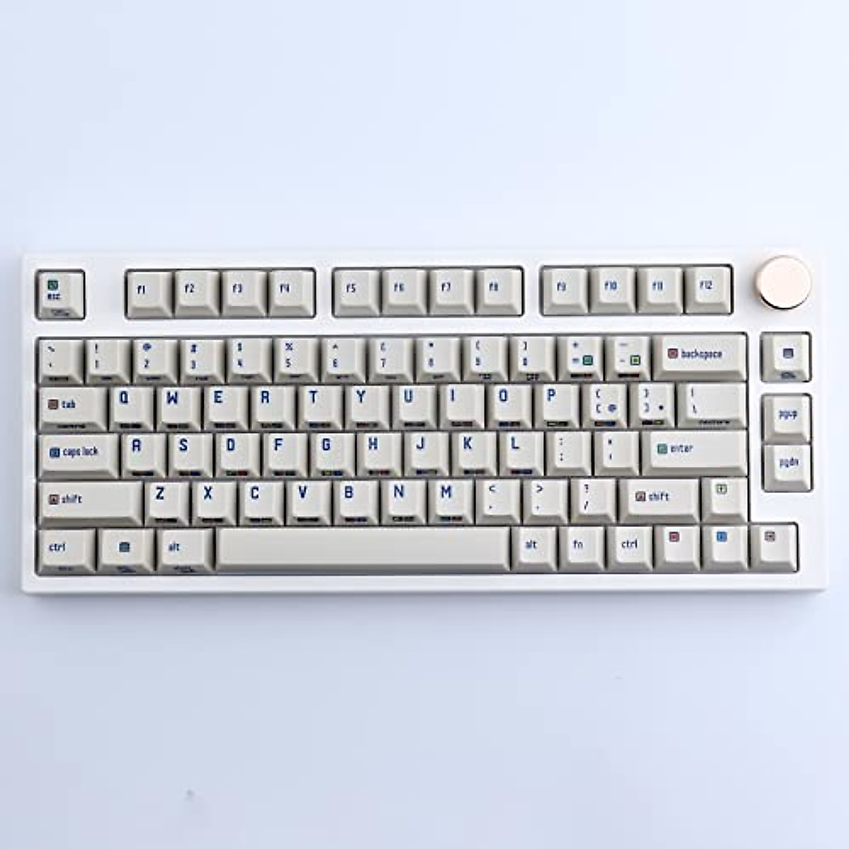 Hyekit PBT Keycaps 143 Keys Commodore 64 Themed Keycaps Dye-Sublimation Custom Keycaps Cherry Profile for Cherry Gateron MX Switches Mechanical Keyboard US and UK Layouts, 6.25u and 7u Spacebar