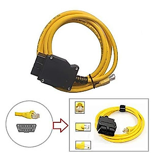 Autogeek ENET (Ethernet to OBD) Interface Cable E-SYS ICOM Coding F-Series Fit for BMW 2M Long