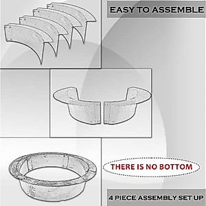 FEBTECH Fire Rings for Outdoors Heavy Duty– Fire Pit Ring 45 Inch – Fire Pit Insert Round DIY Fire Pit Liner - Above or In-Ground fire Ring for Outdoor Garden Patio Camping Bonfire
