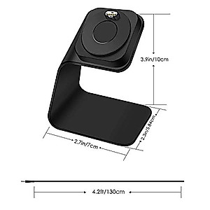 EZCO Charger Dock Compatible with Garmin Vivoactive 4 4S/ 3/3 Music/Venu Sq/Venu/Venu 2/2S, Premium Aluminm Charging Cable Stand Base Station USB Date Syn for Fenix 7 7S 7X 6 5 Smartwatch, Black