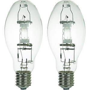 Sunlite MH400/U/MOG M59 Metal Halide Lamp, 400 Watts, Mogul Base (E39), ED37, 12,000 Hour Life Span, 36000 Lumen, Clear Finish, 4000K, 2 Pack