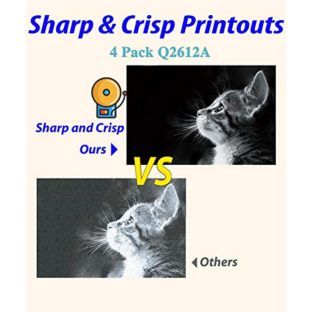 (4-Pack, Black) ColorPrint Compatible Q2612A Toner Cartridge Replacement for HP 12A 2612A Q2612 Work with Laser Jet Pro 1020 1012 1022 1010 1018 1022n 3015 3050 3052 3055 3030 M1005 M1319F Printer