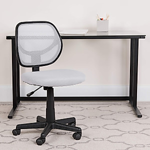 Flash Furniture Neri Low Back White Mesh Swivel Task Office Chair