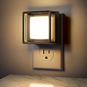 DORESshop Night Light, LED Night Lights Plug Into Wall [2 Pack] with Dusk-to-Dawn Sensor, Dimmable Nightlights, Adjustable Brightness for Bathroom, Hallway, Bedroom,Kids Room,Stairway