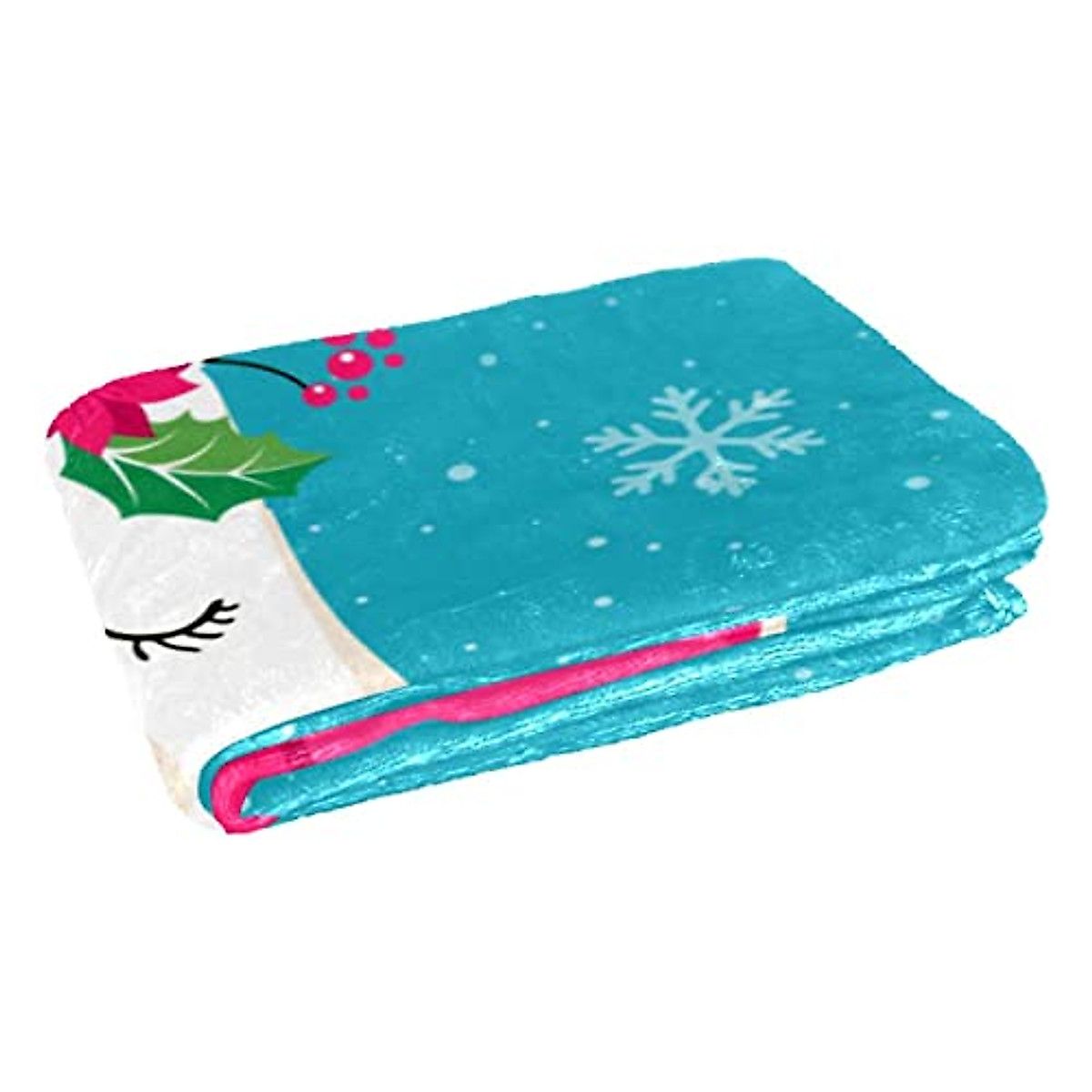 Winter Scarf Llama Prints Soft Warm Cozy Blanket Throw for Bed Couch Sofa Picnic Camping Beach, 150×100cm