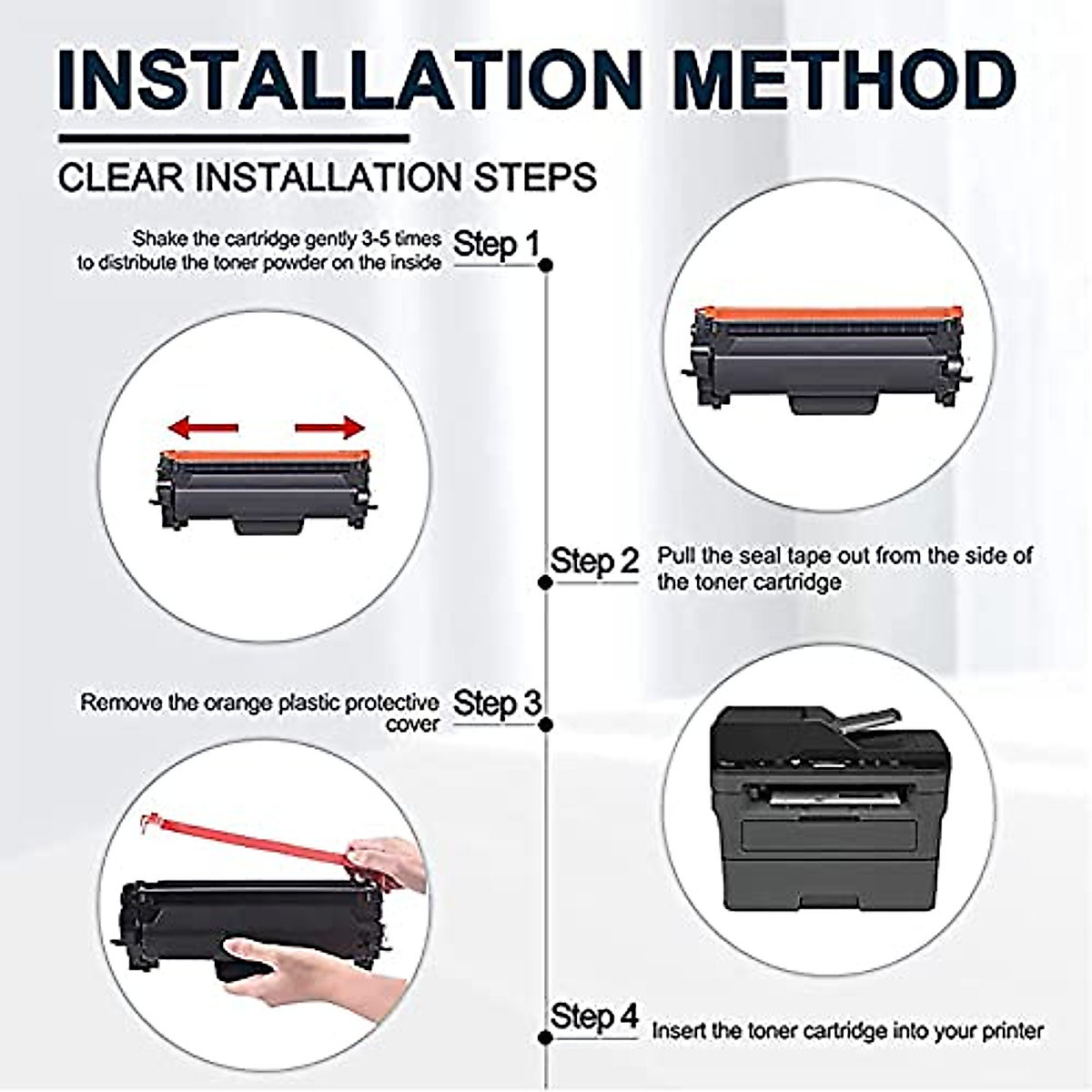 High Yield 1 Pack Black TN730 TN-730 Compatible Toner Cartridge Replacement for DCP-L2550DW MFC-L2710DW L2750DW L2750DWXL HL-L2350DW L2370DW/DWXL L2390DW L2395DW Printer Ink Cartridge…