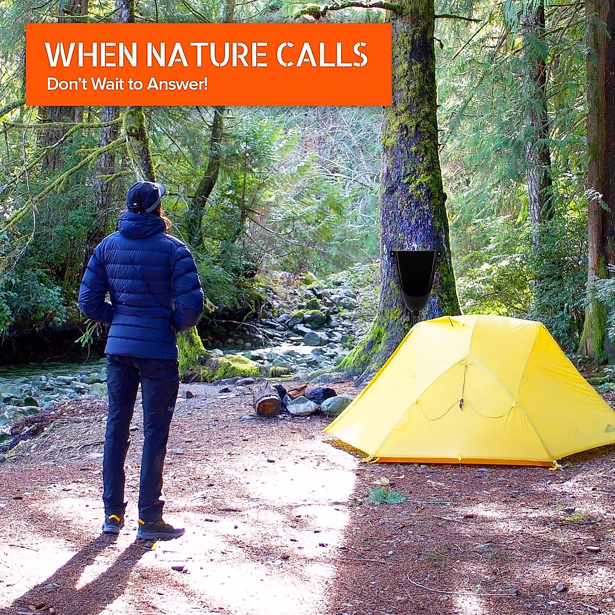 Stock Your Home Waterless Urinal for Men (Gray), Plastic Urinals for Men's Garage, Shed, or Backyard, Wall Mount Urine Diverter and Outdoor Camper Urinals, Portable Urinal for Men, Waterless Toilet