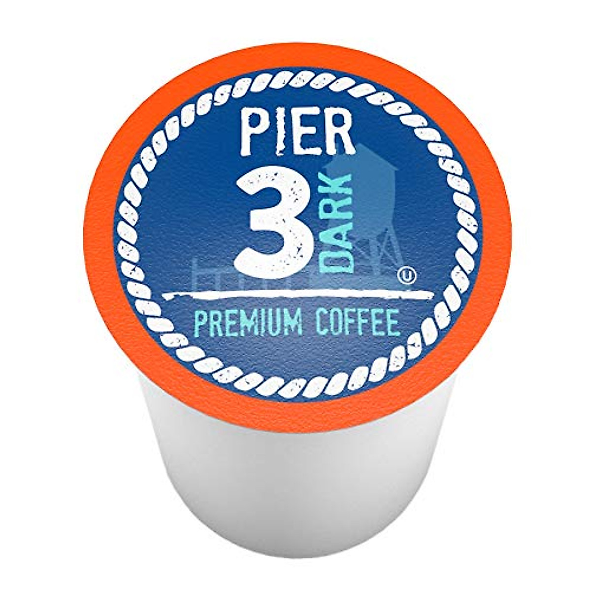 Pier 3 Dark Roast Coffee Pods, Compatible with 2.0 K-Cup Brewers, 100 Count
