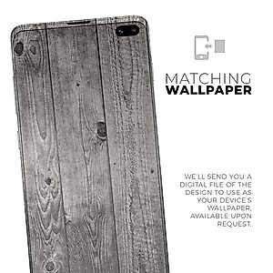 DesignSkinz Dark Washed Wood Planks Protective Vinyl Decal Wrap Skin Cover Compatible with The Samsung Galaxy S20 (Screen Trim & Back Glass Skin)