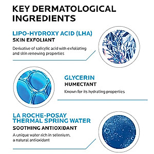 La Roche-Posay Pigmentclar Brightening Face Cleanser, Exfoliating Face Wash with LHAs, Dark Spot Remover and Skin Tone Brightening, Fragrance Free Foaming Cream Cleanser