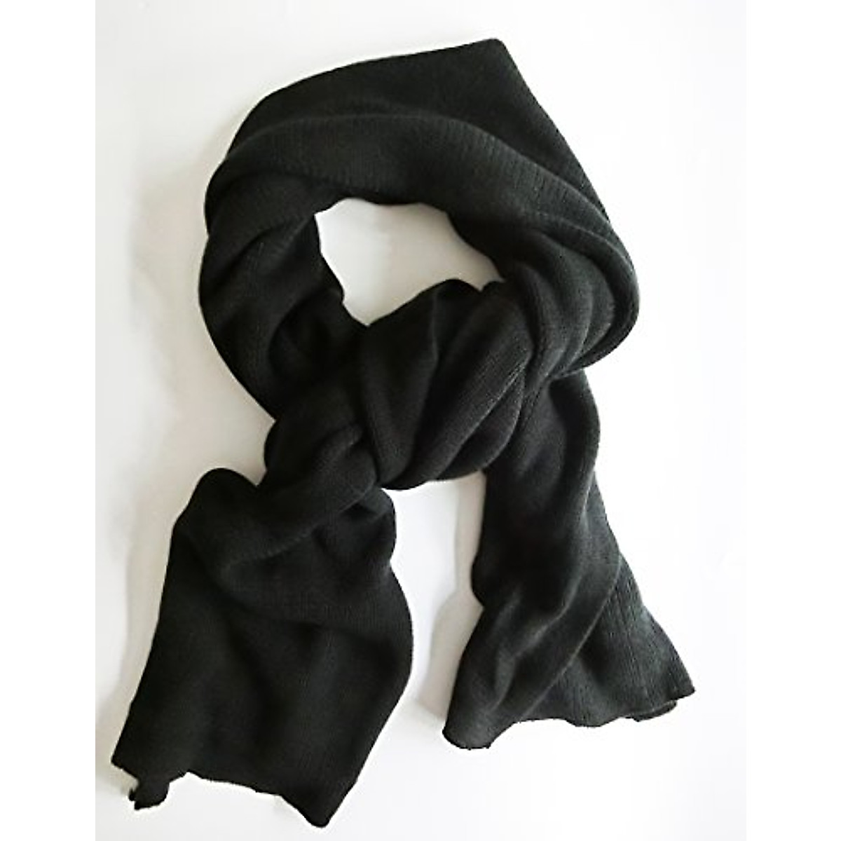 Wander Agio Womens Warm Long Shawl Winter Upset Large Scarf Pure Color Black