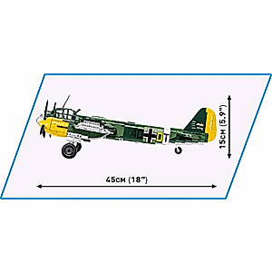 COBI Historical Collection World War II Junkers JU-88 Plane, 1180 pcs