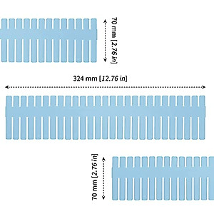 MANCHAP 56 PCS Adjustable Grid Drawer Organizer, DIY Drawer Divider, Plastic Drawer Separators for Kitchen Bedroom Office, Blue