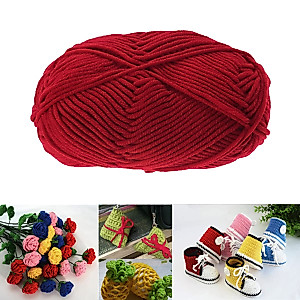 SUPVOX Knitting Yarn Crochet Yarn Thick Yarn Green Black Purple red Blue Yellow Yarn Chunky Yarn for Crocheting Yarn for Knitting Yarn for Crocheting Baby Scarf Cotton Thread