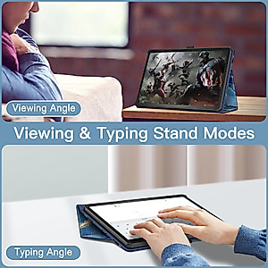 Fintie Folio Case for Amazon Fire Max 11 (13th Generation, 2023 Release) - Premium Vegan Leather Slim Fit Folding Stand Cover for Fire 11 Max Tablet with Auto Sleep/Wake, Ocean Marble