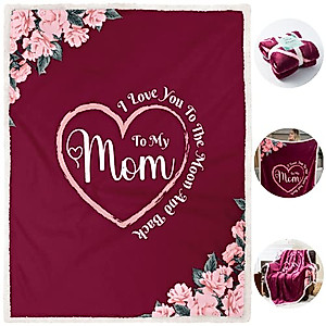 PeraBella Mothers Day Mom Gifts, Mom Birthday Gifts from Daughter and Son | Mom Blanket | Gifts for Mom | Mom Gifts Unique, Best Gifts for Elderly Mom, for Mothers Gifts, Sherpa Throw Blanket 65"x50"