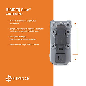 Eleven 10 Rigid TQ Case for C-A-T Tourniquet, Black, MOLLE Attachment - Tourniquet Included