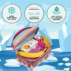 Fit+Fresh Novelty Insulated Lunch Box - Lunch Bag, Lunch Box for Girls, Lunch Box for Boys, Lunchboxes