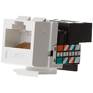 Leviton 41108-RW5 Category 5 QuickPort Connector, CAT 5, White