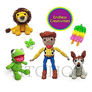 YITOHOP Loom Bands, Rubber Bands Bracelet Making Kit-Including 6000+ Loom Bands,200 S-Clips,15 Charms,100 Beads, and More DIY Arts Crafts Tools for 5+ Year Old Girls Boys Birthday Gift