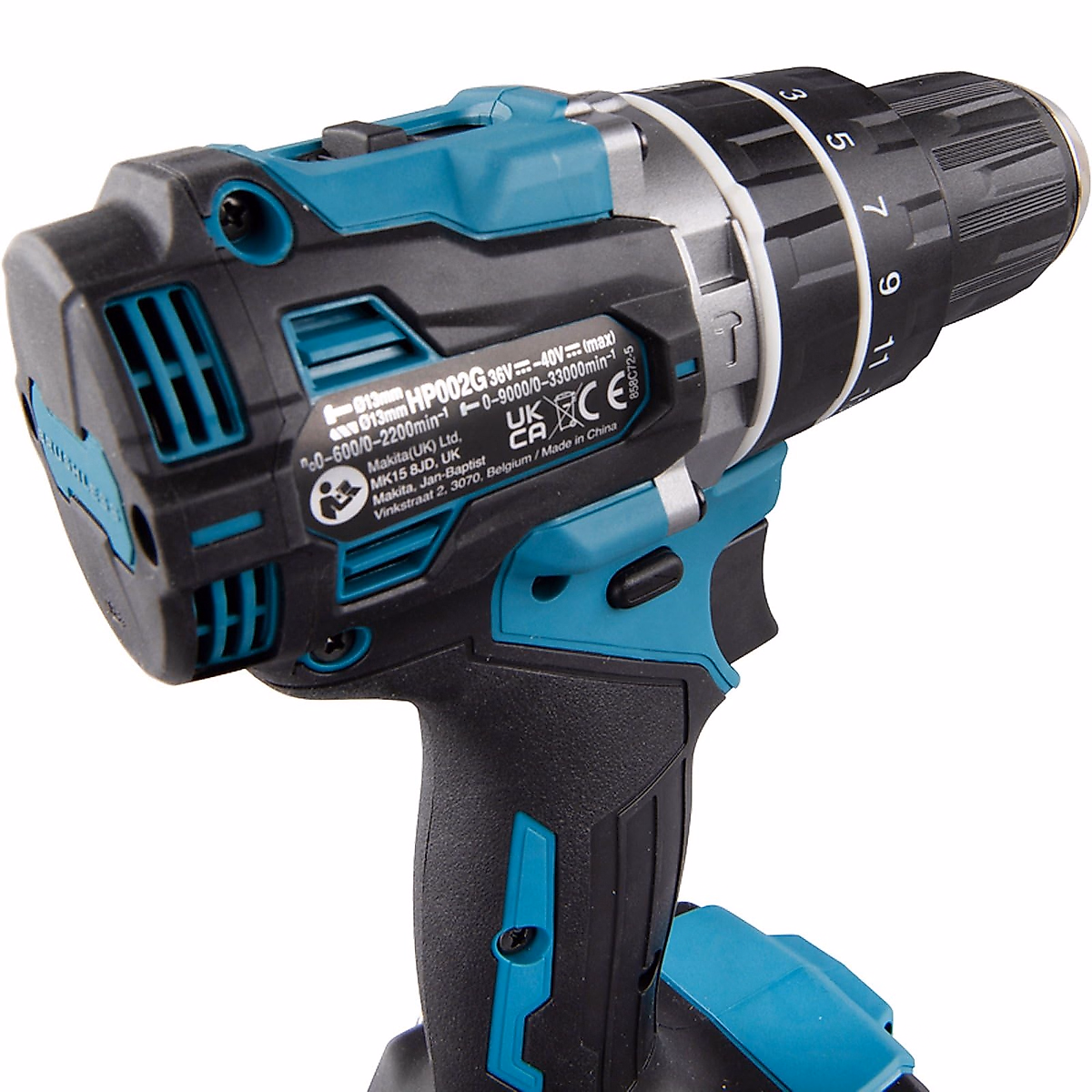 Makita HP002GA202 40V Max Li-ion XGT Brushless Combi Drill Complete with 2 x 2.0 Ah Batteries and Charger Supplied in a Makpac Case