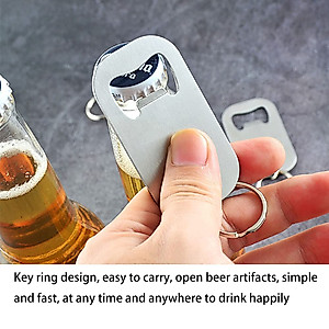PLWJK 3PCS Stainless Steel Bottle Opener, Keychain Bottle Openers for Men and Women