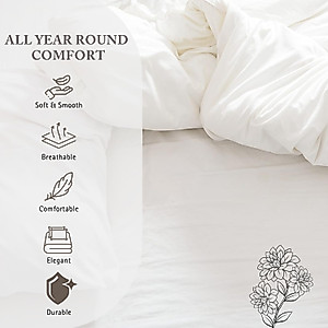 Minor Monkey Full/Queen Duvet Cover 1000 Thread Count 100% Egyptian Cotton Luxury Hotel Quality Silver Grey Quilt Cover & Pillow Sham - 3 PC All Season Duvet Cover Set with Zipper Closure, Corner Ties