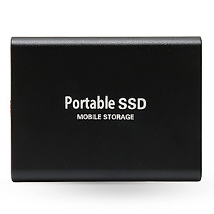 ASHATA Portable External SSD, USB3.1 Mobile Solid State Drive Compatible with Win7 Win8 Win10 Linux for iOS PC Computer Laptop USB 3.1 USB C External Solid State Drive with Type C Cable (Black 16GB)