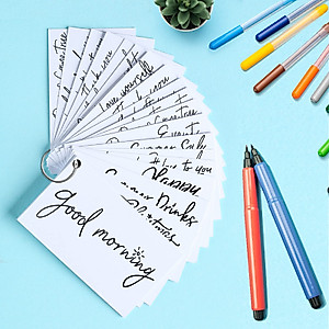 100 Pack White Blank Index Cards 3x5 Unlined Note Cards, Goefun 80lb Heavy Duty Card Stock Thick Paper for Postcards, Photo Paper, Syllable Boards