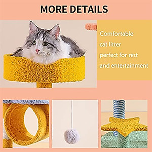 DHDM Cats Climbing Frame Pets House Hammock Cats Climbing Furniture Pets House Hammock Cat's Tree Tower Scratcher Home Furniture ( Color : Black )