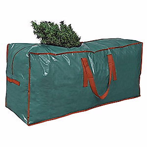 Propik Christmas Tree Storage Bag | Fits Up to 9 Ft. Tall Disassembled Tree | 65” X 15” X 30” Holiday Tree Storage Case | Xmas Storage Container with Handles and Sleek Zipper (Green)