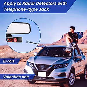 Digipartspower Car Adapter for Valentine One V1 Radar Laser Detector Auto Power Cord DC Charger