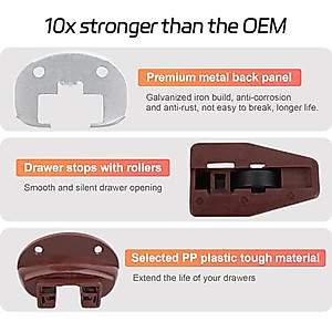 Drawer Slides for kenlin Rite-Trak II Replacement 168 Track Guides, 5 Sets of Rite Track 2 Drawer Repair Parts, UNIVERSAL Drawer Guide for Dresser, Nightstand Drawers from Most Furniture Manufacturers