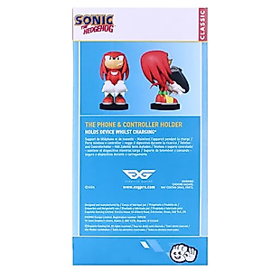 Exquisite Gaming: SEGA: Knuckles - Original Mobile Phone & Gaming Controller Holder, Device Stand, Cable Guys, Sonic The Hedgehog Licensed Figure