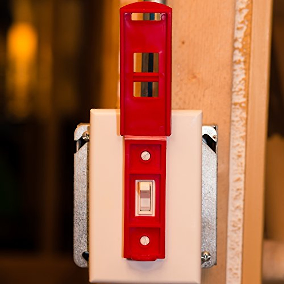 Zing Green Products 6064 USA Made Recycled Plastic Wall Switch Lock Out, 3.5 x 1.5 x 0.25 Inch,Red