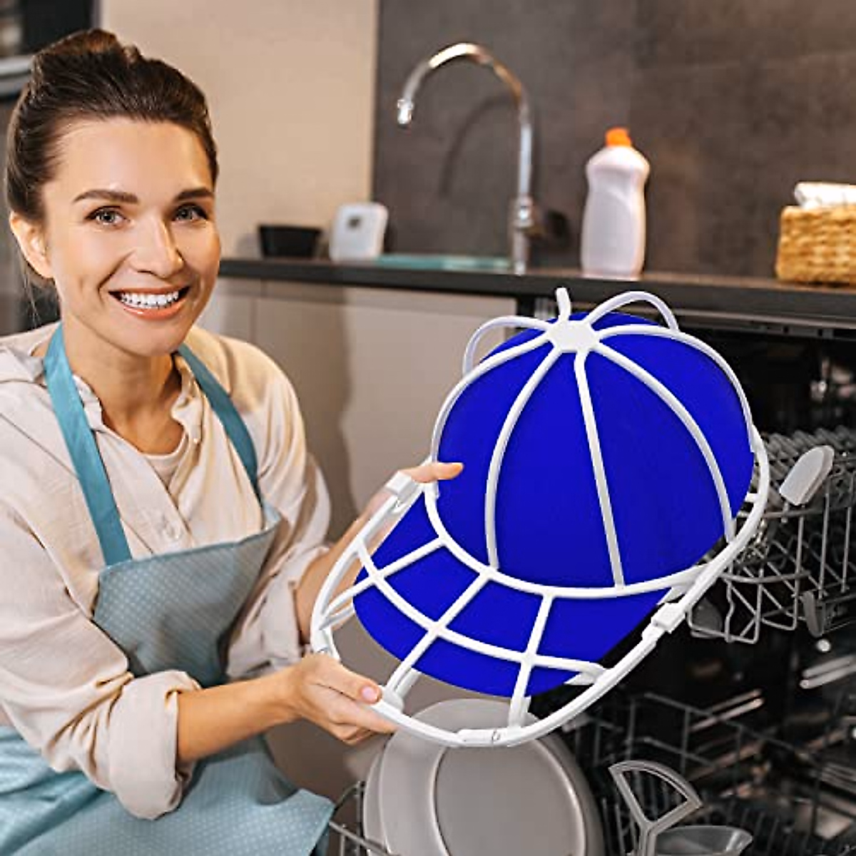 Hat Washers, Cap Washers for Washing Machine, Hat Cleaning Shaper Protector Fit for Adult and Kid's Baseball Caps, White