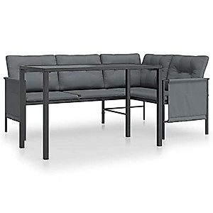 WFAUIBR Dining Set 2 Piece Patio ，Classic Sofa Set，Segmented Sofa Set，for Deck, Pool Side, Bedroom, Living Room, Coffee Shop，Porch Garden，66.1" x 45.7" x 25.6"