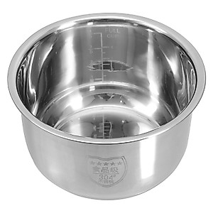 Uonlytech Rice cooker liner electric cooker inner pot rice cooker pot electric cooker liner pot power cooker inner rice cooker inner pot rice inner tank Stainless steel replace pots and pans