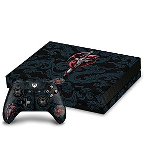 Head Case Designs Officially Licensed Anne Stokes Dragon Dagger Art Mix Matte Vinyl Sticker Gaming Skin Case Cover Compatible With Xbox One X Console and Controller Bundle