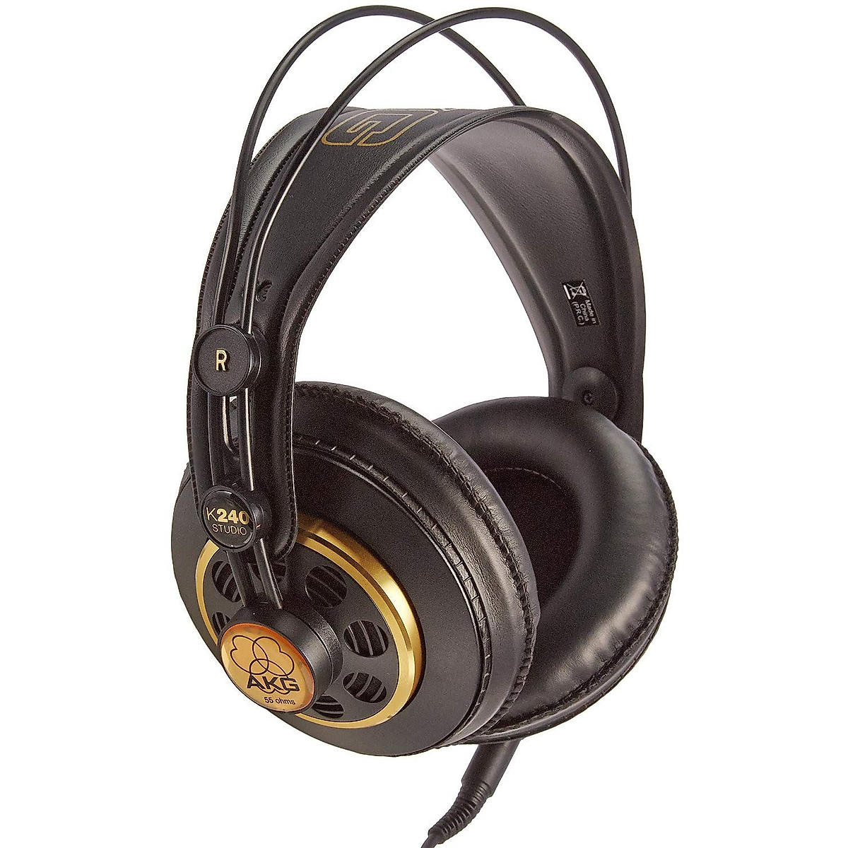 AKG K240 Studio Professional Semi-Open Over-Ear Stereo Headphones Bundle with Hard Shell Headphone Case (2 Items)