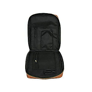 Genuine Leather Chef Knife Bag Retro Backpack | 20+ Slots for Knives and Chef Tools | Hidden Back Pocket for Tablet | Sturdy Knife Bags For Chefs & Culinary Students | Light Brown